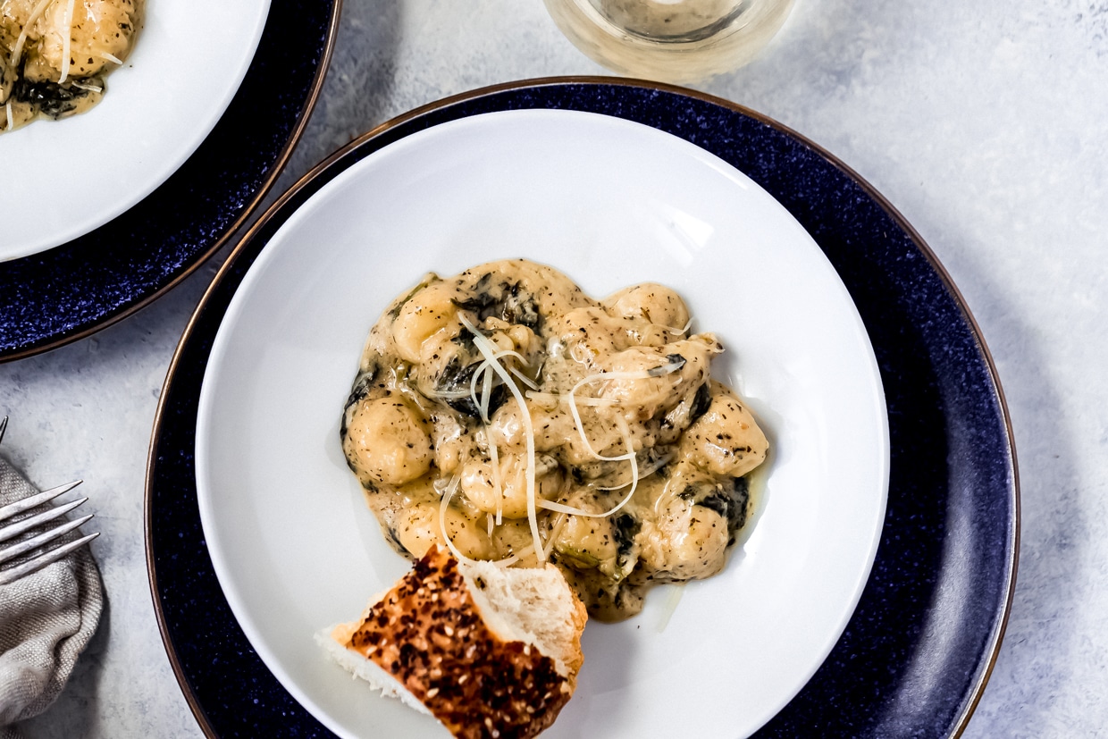 Cheesy Baked Gnocchi • Wanderlust and Wellness