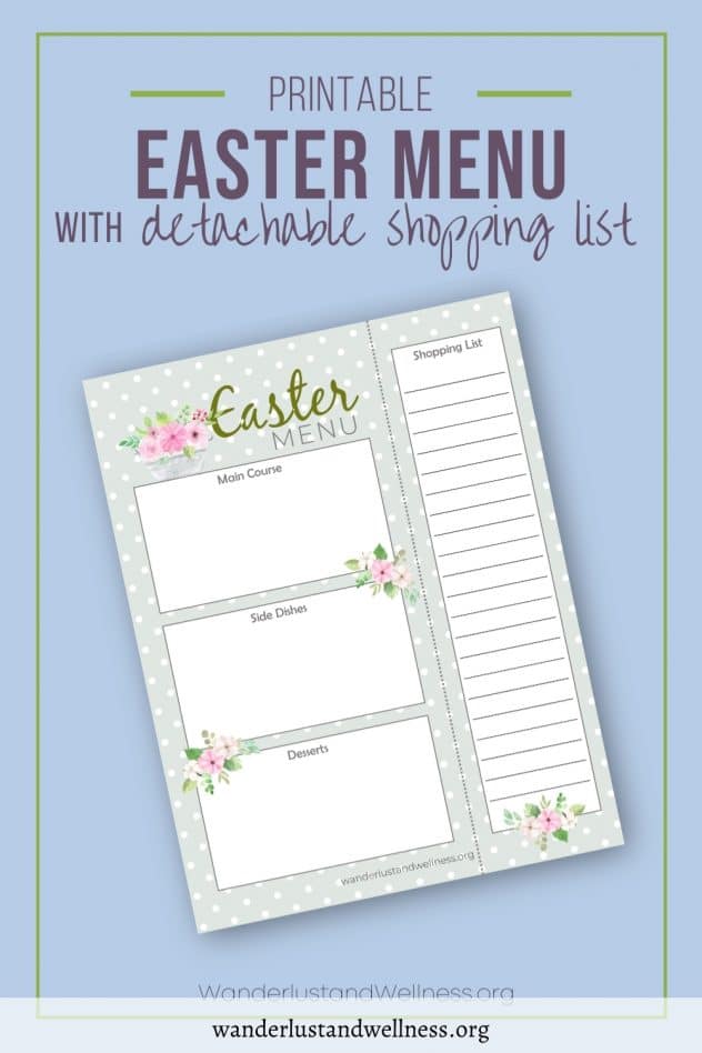 Easter Menu Meal Planner • Wanderlust and Wellness